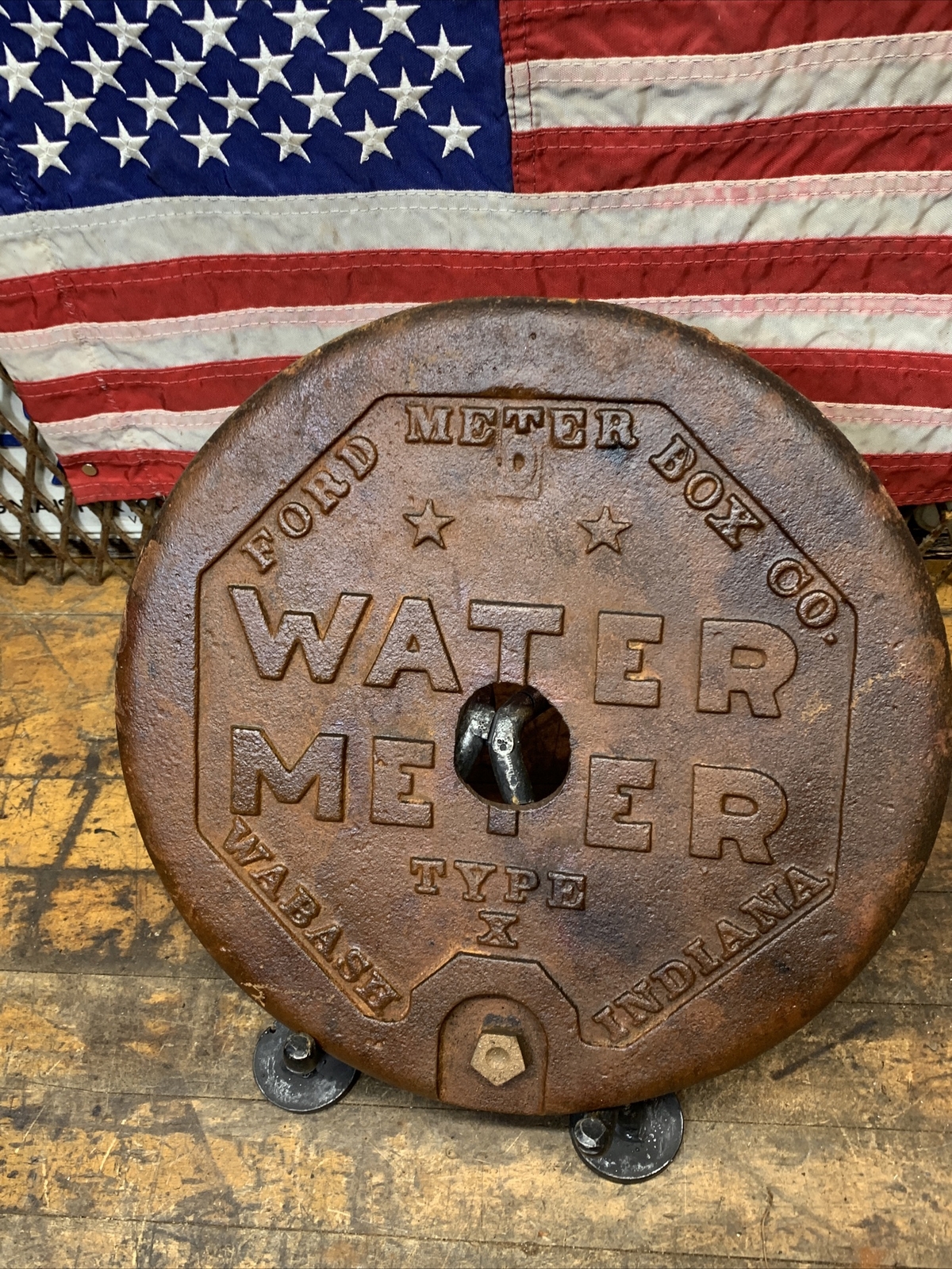 Vintage Cast Iron Water Meter cover | eBay