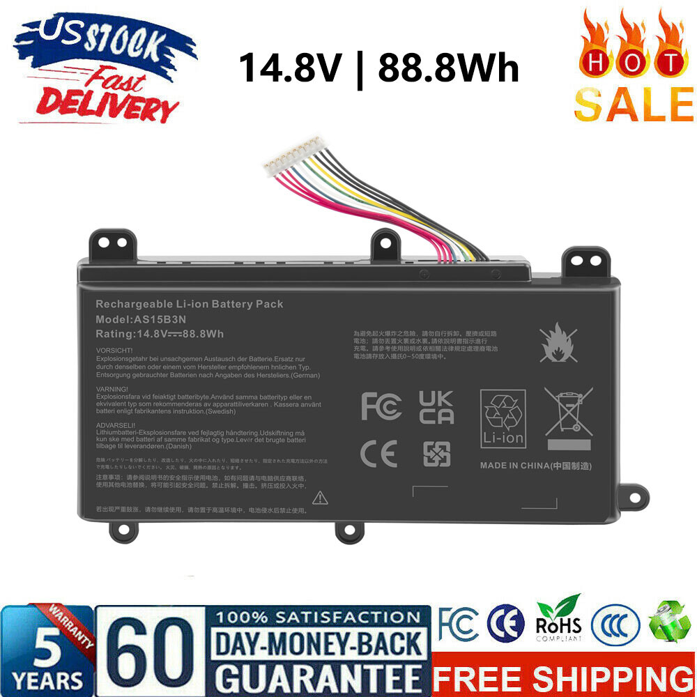 Battery AS15B3N For Acer Predator 17 G5-793 G9-791 G9-791G G9-792 G9 ...