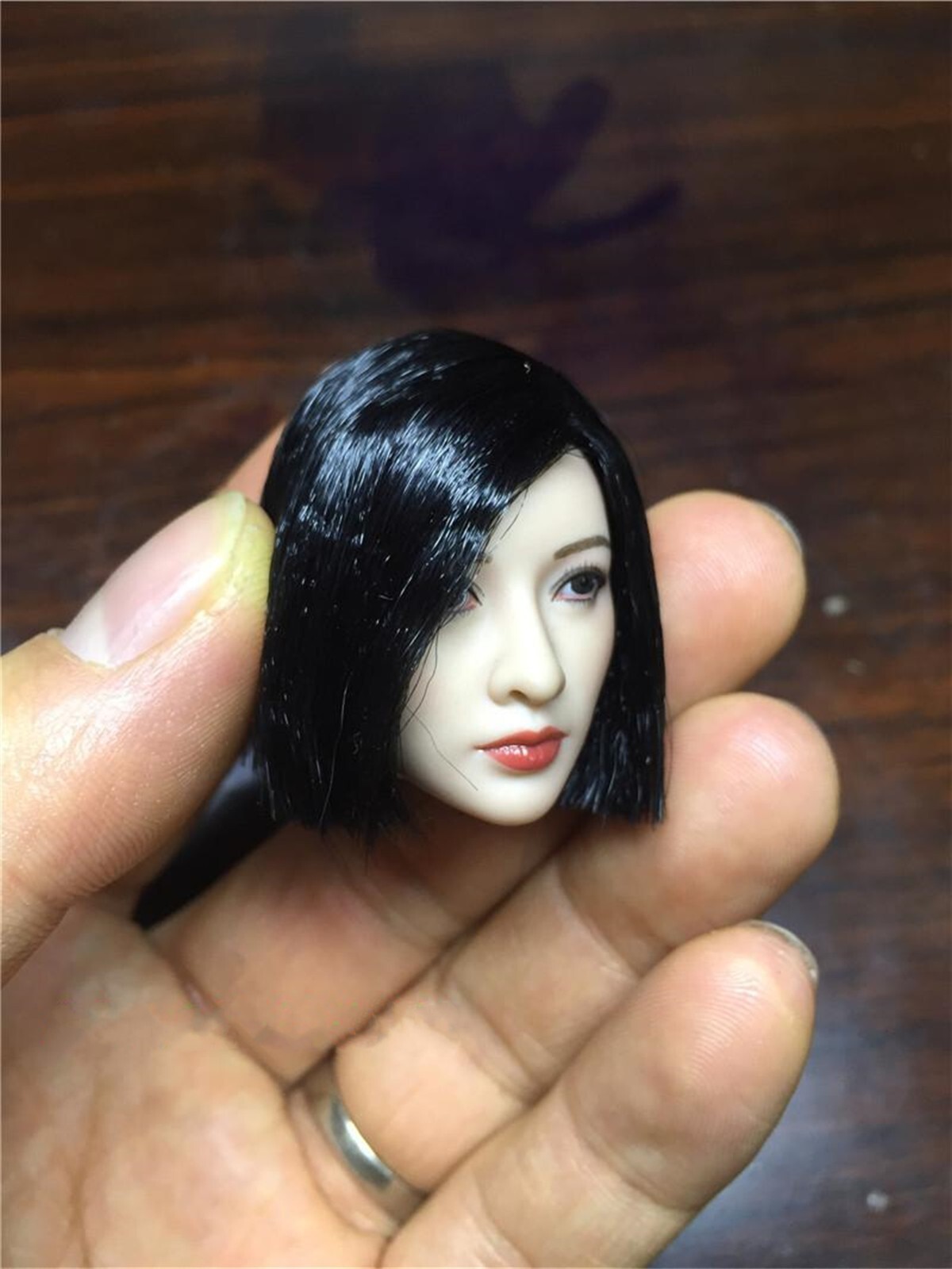 1/6 Black Hair Asian Female Girl Head Sculpt F 12" Ph TBLeague JIAOU ...