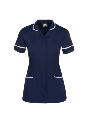 Womens Nurse Healthcare Uniform Tunic NHS Zip Top Hospital Carehome ...