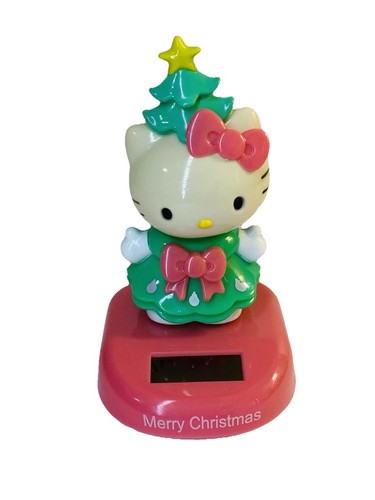 Solar Powered Dancing Bobble Head Toy HELLO KITTY Kawaii Christmas | eBay