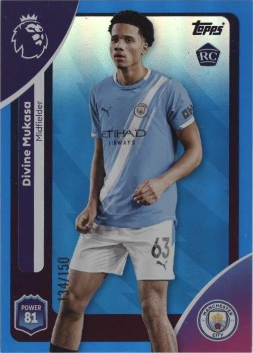 2025-26 Topps Premier League - Divine Mukasa, Divine Mukasa #186 Blue ...