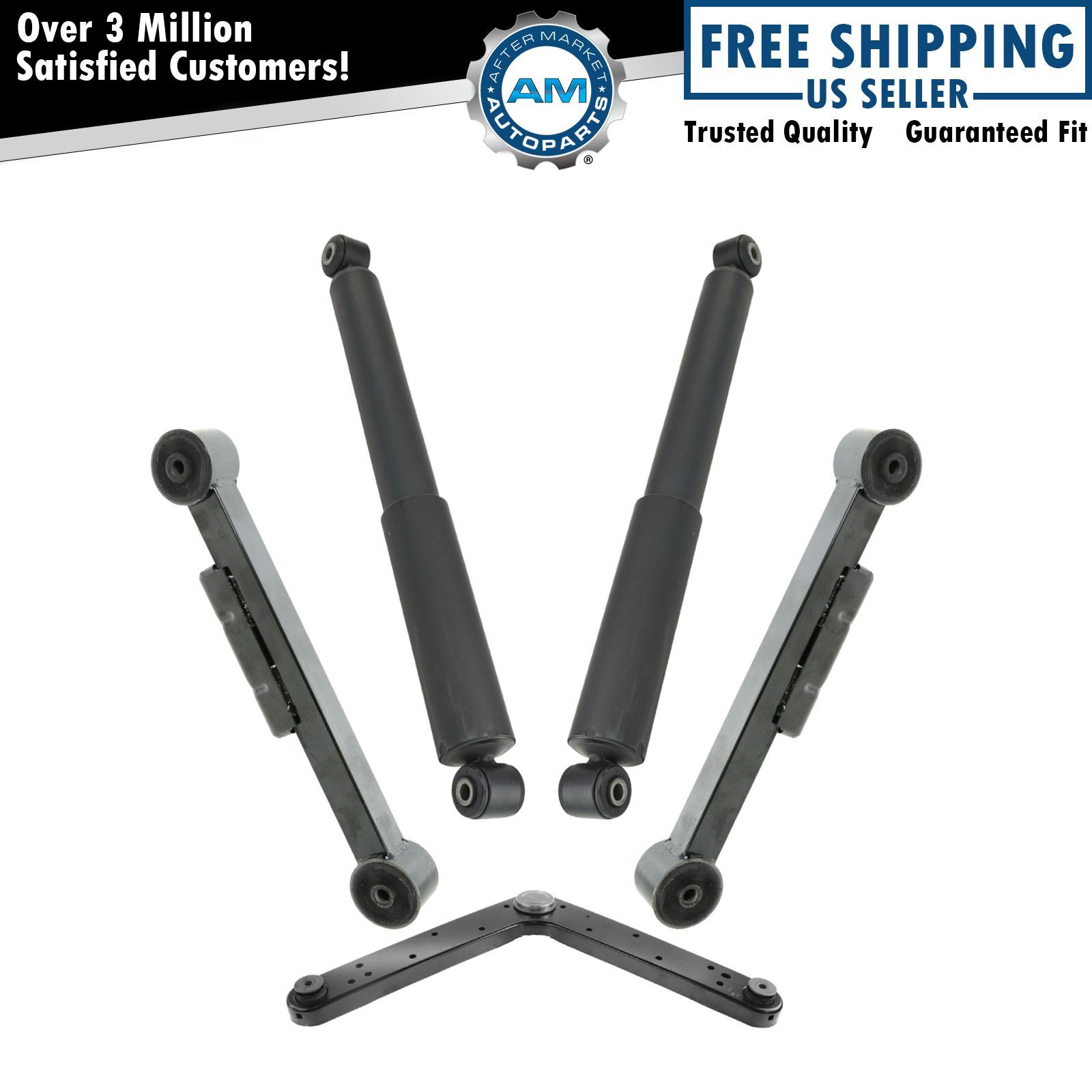 5 Piece Suspension Kit Rear Upper & Lower Control Arms Shock Absorbers ...