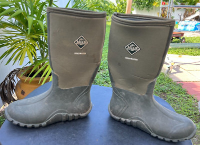 Muck GREEN Edgewater UNISEX Mid-Calf Pull On Rain Boots SIZE MEN 9 ...