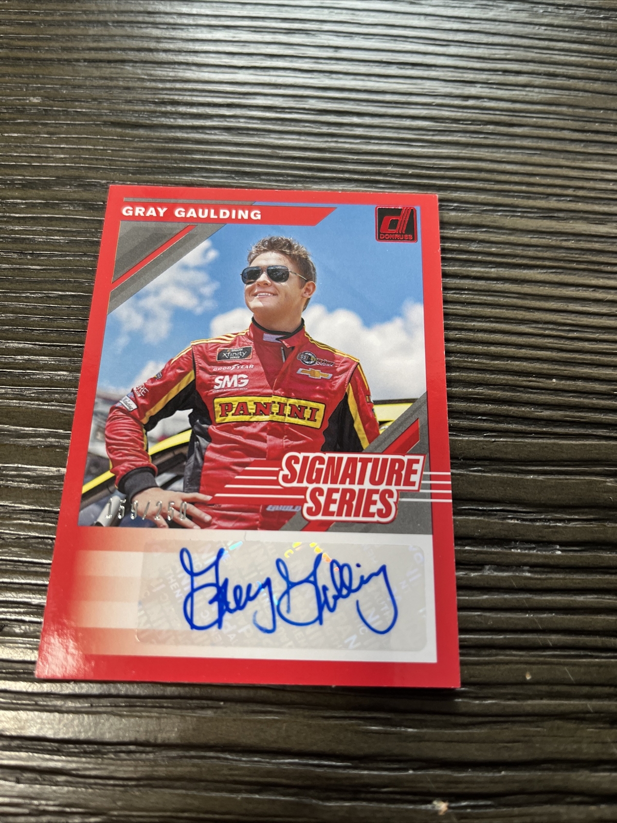 2020 Panini Donruss NASCAR Signature Series Red #SS-GG Gray Gaulding ...