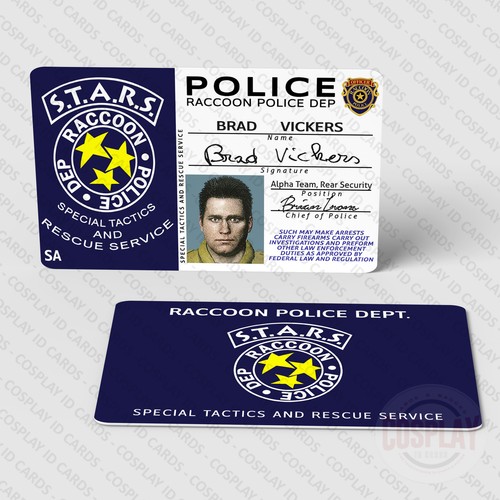 RESIDENT EVIL 3: Remake | Jill Valentine Police STARS ID Badge ...
