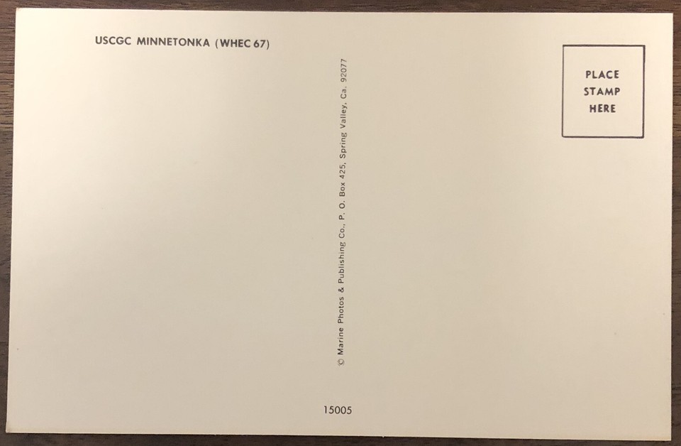 Postcard USCGC Cutter Minnetonka WHEC-67 US Coast Guard Ship F12 | eBay