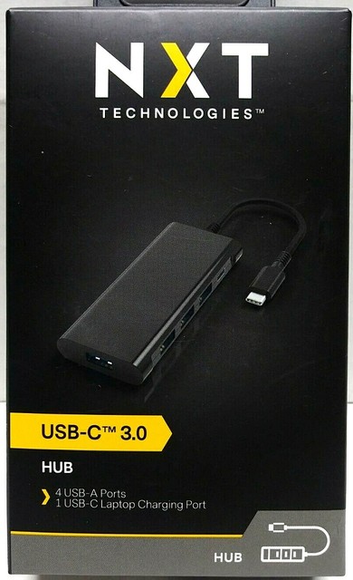 NXT Technologies 4-port Usb-c Hub NX56851 Black USPS for sale online | eBay