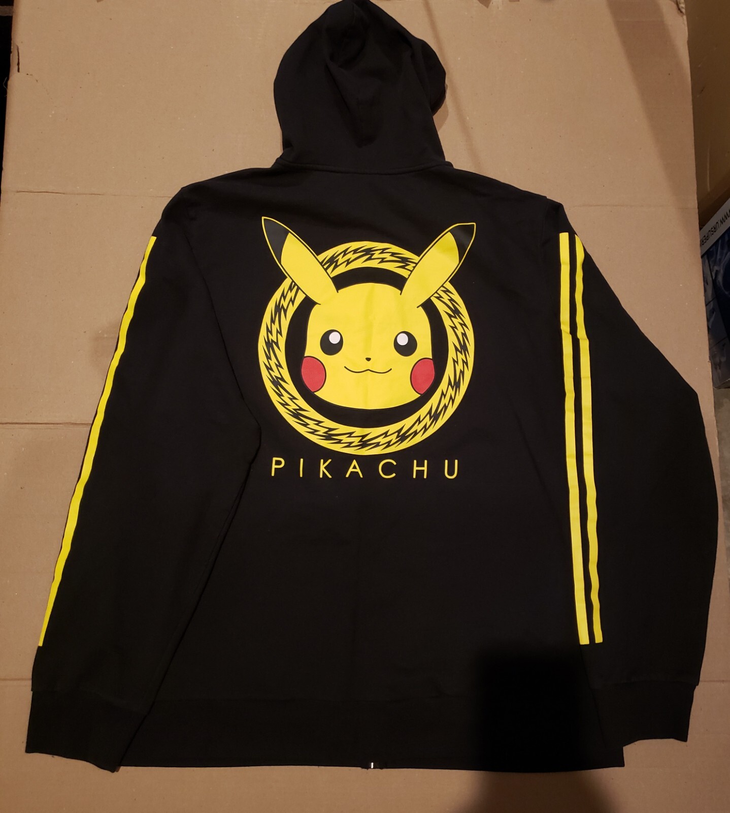 Pikachu Pokémon Mens Hooded Zip Up Sweatshirt 3XL - Gem