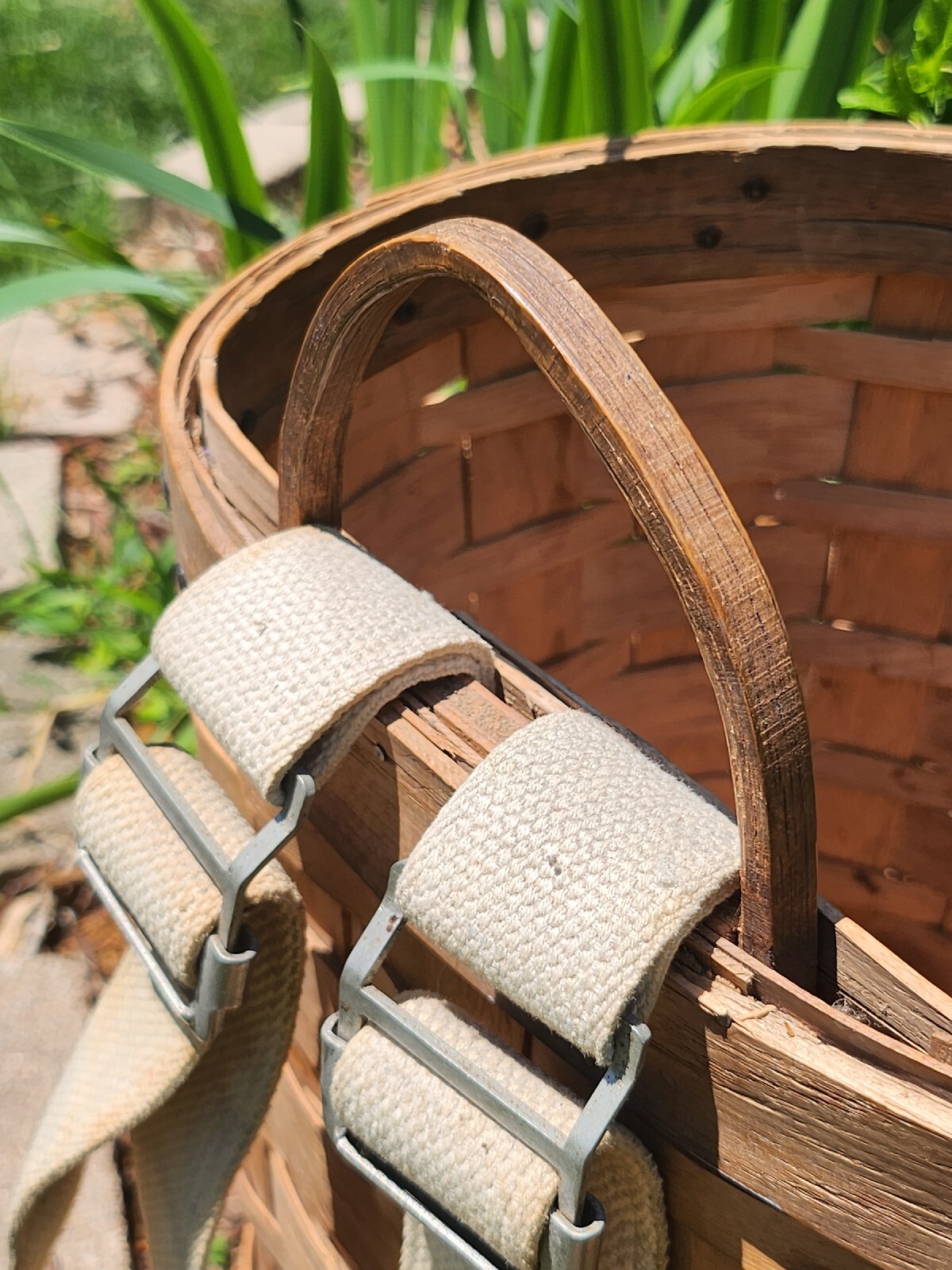RARE Antique AMERICAN Adirondack Gathering Trapper Woven Basket ...