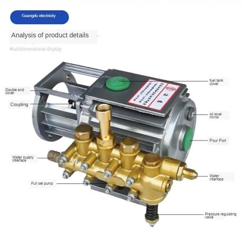 220v High Pressure Washer Car Wash Brusher Accessories Copper Pump Head ...