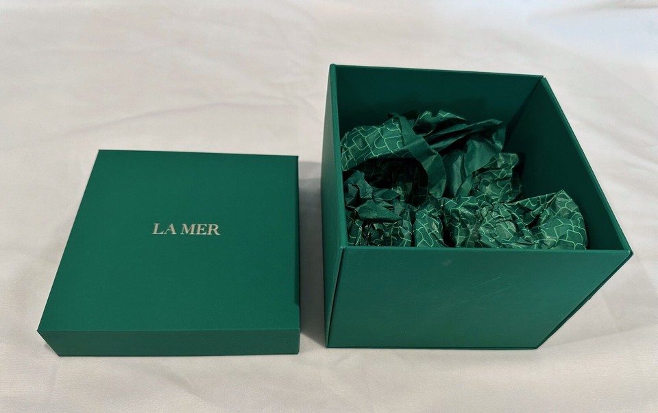 Authentic La Mer Empty Gift Box Storage Cardboard Green Medium 4.7" x 6 ...