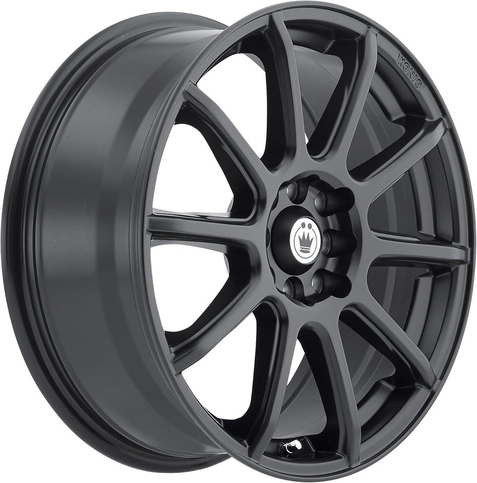 (1) 16x7 +40 Konig Control 4x100,4x114.3 Matte Black Wheel | eBay