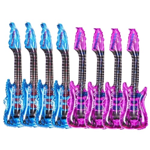 8 Stück Aufblasbare Luftgitarren Folienballon 80 cm Luftgitarre Air ...