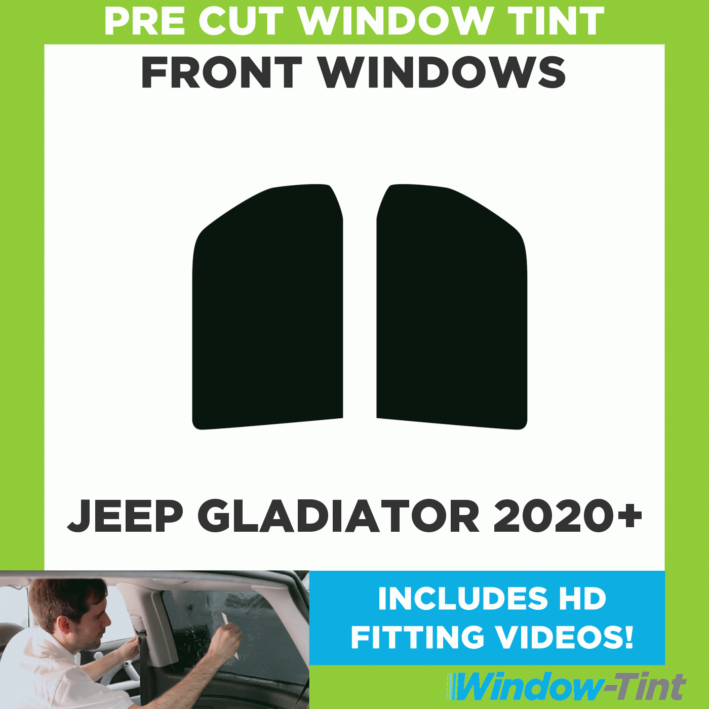 Pre Cut Car Window Tint for Jeep Gladiator 2020+ Front Windows car ...