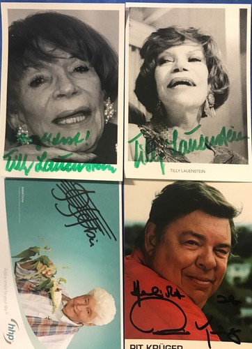 LOT 4 Autogramme Gotthilf FISCHER Pit KRÜGER + 2 x Tilly LAUENSTEIN ...