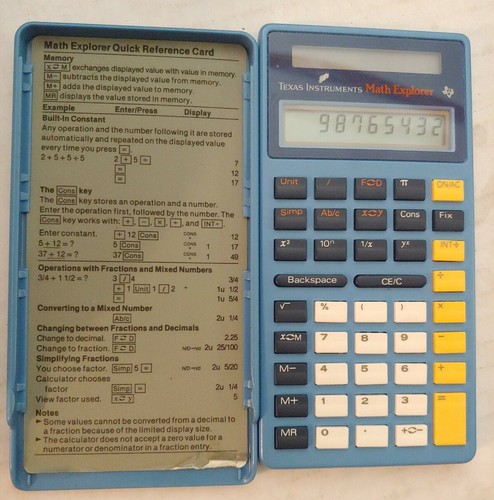 1988 Vintage TI Texas Instrument Math Explorer Calculator Works Great ...