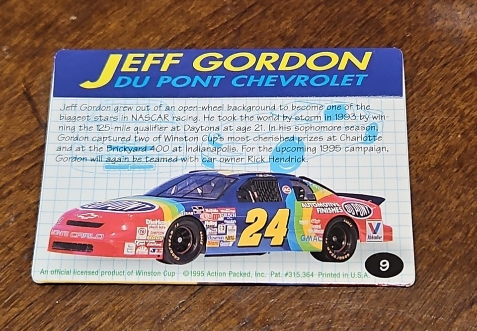 1995 Action Packed Stars Jeff Gordon #9 Winston Cup '95 Preview | eBay