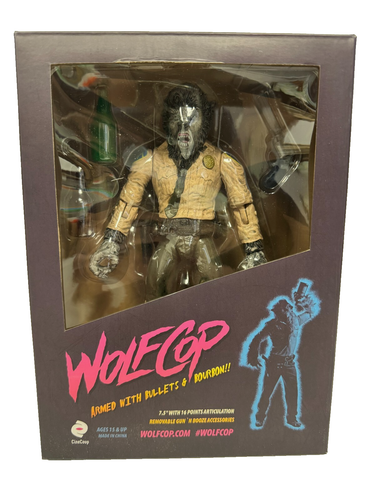 *NEW* Cinecoup WolfCop 7.5" Action Figure w/Gun & Bourbon ONLY SOLD ...