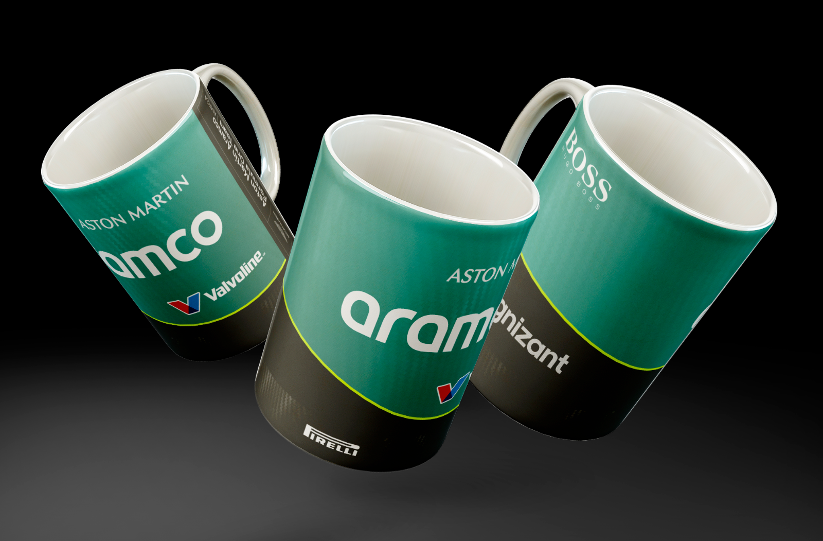 2024 Aston Martin Aramco F1 Team Mug Custom Carbon Style Design Formula ...
