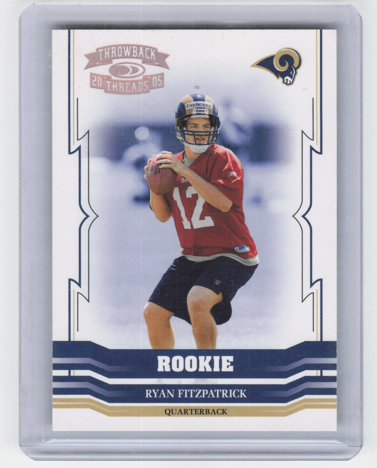 2005 Donruss Throwback Threads #199 Ryan Fitzpatrick Bronze Holofoil ...