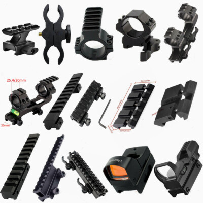 Tactical Rifle Hunting Scope Mount Adapter Riser 20mm Picatinny Rail UK ...