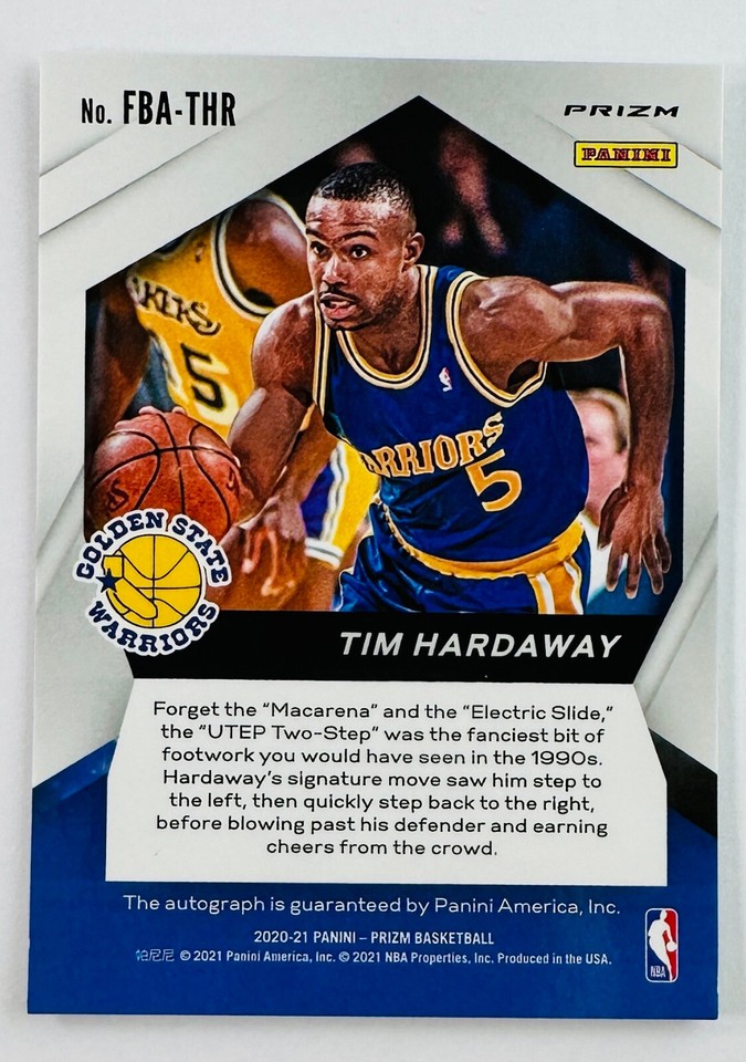2020-21 Prizm Tim Hardaway Fast Break Prizm Auto Autograph Warriors | eBay