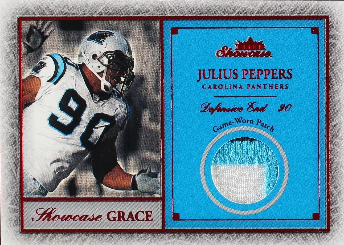 2004 Fleer Showcase - Grace Julius Peppers #SG-JP Red Patch /11 (MEM ...