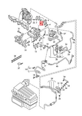 Genuine VW AUDI SKODA SEAT Arteon Golf R32 Connecting Pipe 04L131521A ...