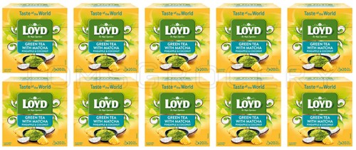 10 x LOYD Green Tea With Matcha Pineapple & Coconut Flavor (200 ...