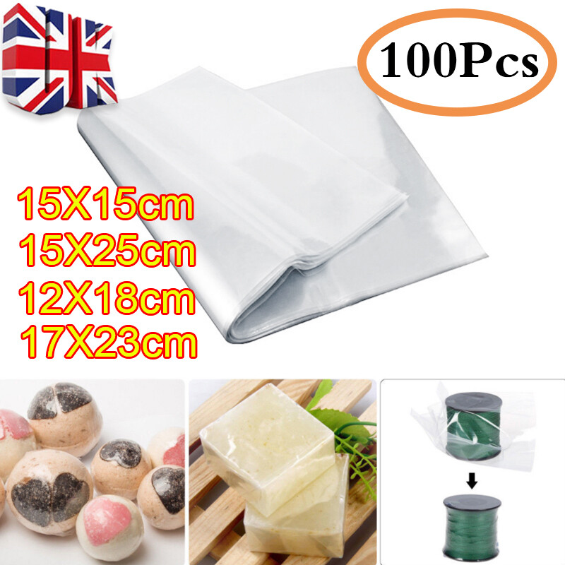 300Pcs Waterproof POF Heat Shrink Wrap Bags for Soaps Bath Bombs DIY ...