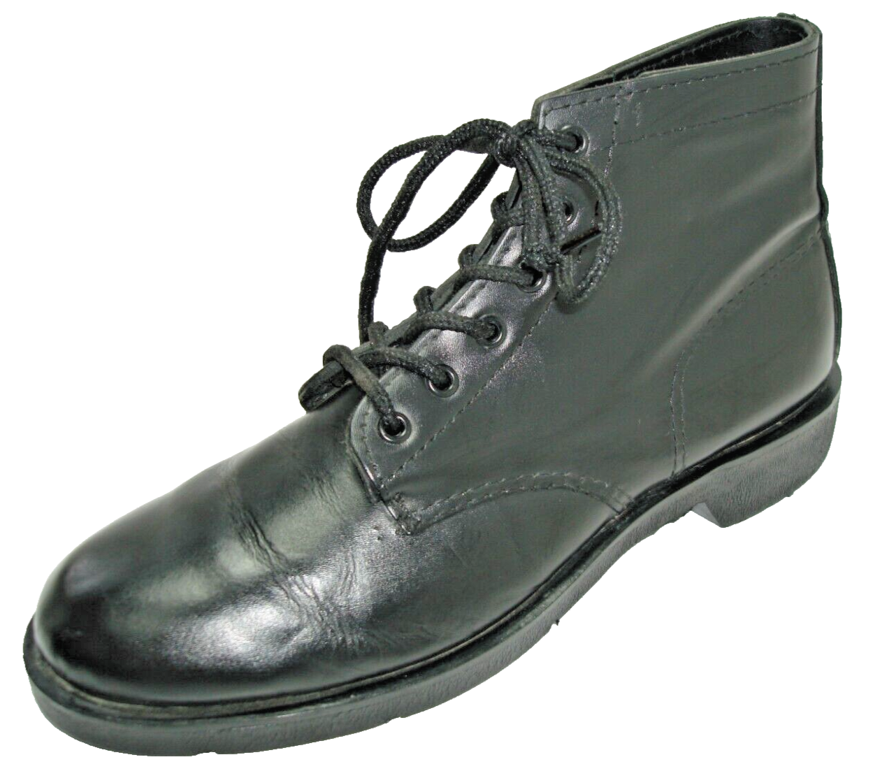 US MADE! NICE! Men's Dress Ankle Plainsman Boots Sz 8 Black Leather Non ...