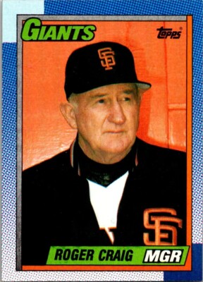 1990 Topps Roger Craig #351 San Francisco Giants Manager Baseball Card ...