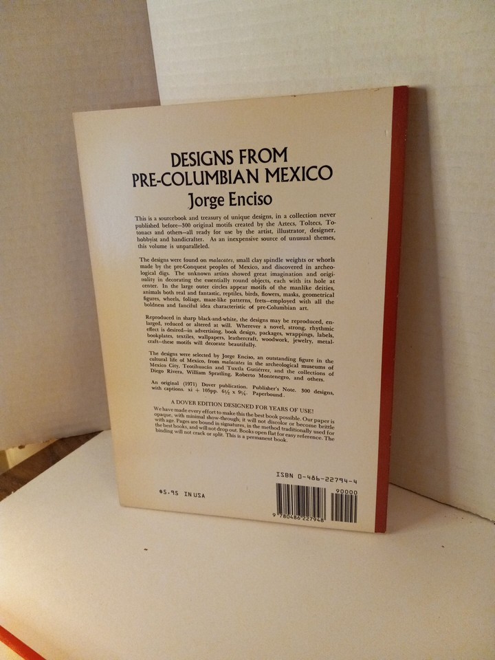 Dover Pictorial Archive Ser.: Designs from Pre-Columbian Mexico by ...