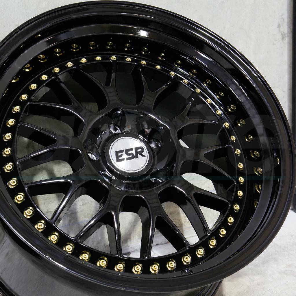 19 ESR SR01 Black Wheels 19x8.5 +30 5x114.3 Rims Set Fits Accord Lexus ...