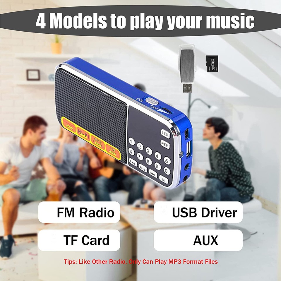 Mini Speakers Portable Music Player Micro SD/TF USB Disk Speaker FM ...