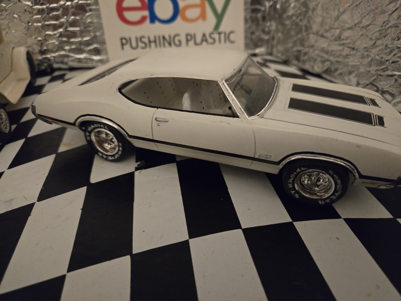 BUILT MODEL CAR JOHAN 1970 OLDS 442 SHELF READY PIECE FOILED AND WIRED ...