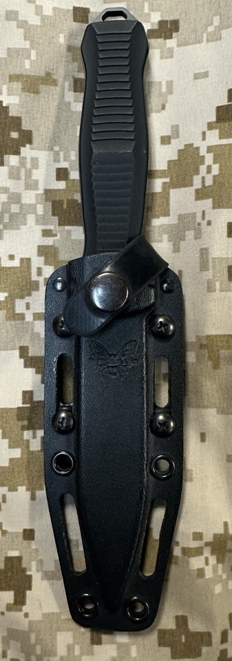 Benchmade 133 BK Fixed Blade Knife Double Edge Spear Point Dagger ...