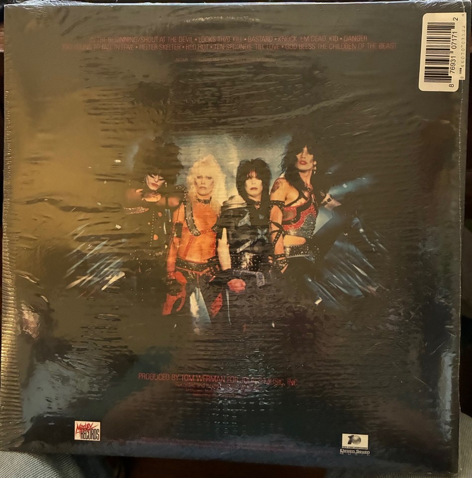 Motley Crue Shout At The Devil SEALED Vinyl Rec Newbury Comics Red ...