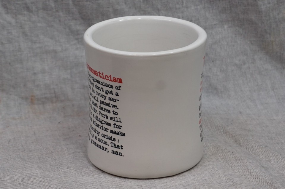 Verb Definition Mug GrammarWare GrammerStuff Proper English Goods | eBay