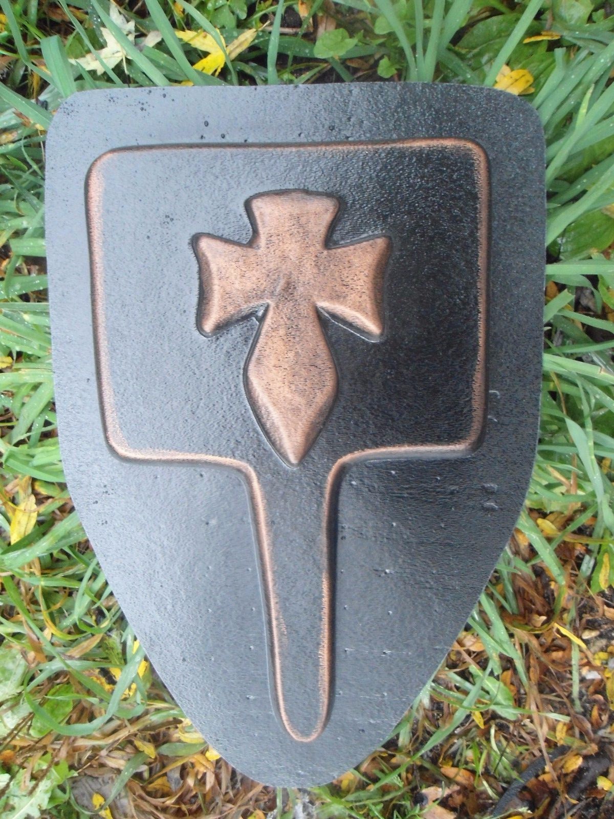 Cross plant spike mold garden casting plaster concrete mould 13" x 8" x ...