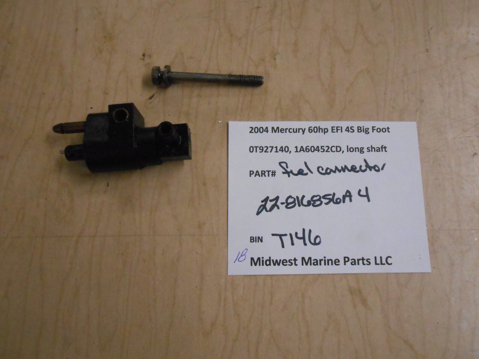 22-816856a4 Mercury Mariner OUTBOARD Plastic Fuel Connector Fitting ...