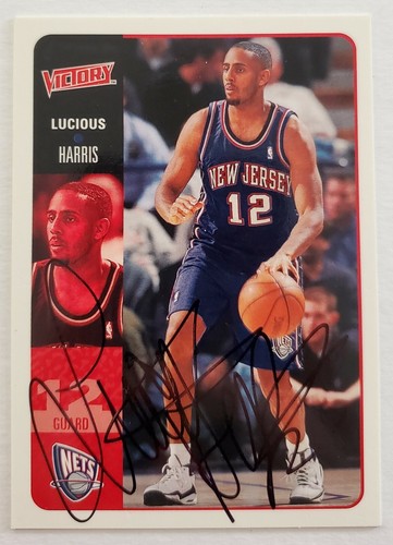 Lucious Harris Signed 2000 Upper Deck Victory #132 Card New Jersey Nets ...