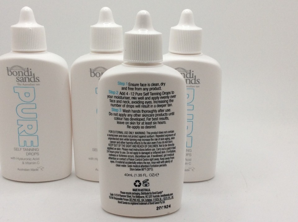 Bondi Sands Australian Tan Pure Self Tanning Drops, All Skin Tones, LOT ...