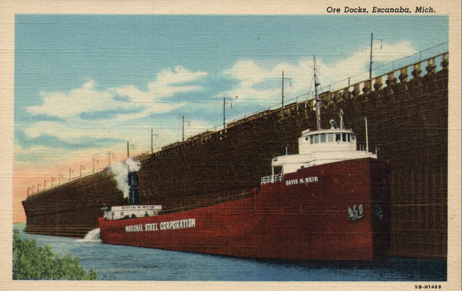 Ore Docks Escanaba Michigan MI Ship National Steel Corporation David K ...