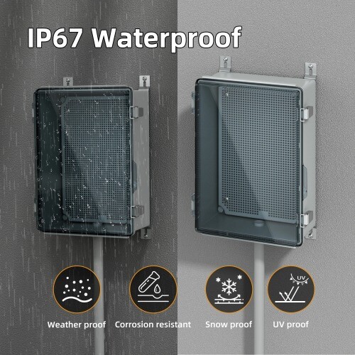 Clear Electrical Enclosure Box Outdoor Plastic Junction Box 4Electrical ...