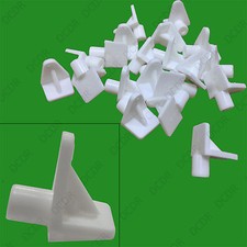 12x 20mm Push & Twist Locking White Plastic Shelf Support Pins Pegs ...