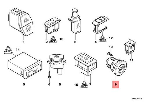 Genuine BMW E60 E61 520d 520i 523i 523Li 525d Starter/Stop Switch ...