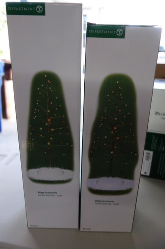 Lot of 2 Dept 56 Twinkle Brite Trees 52301 and 52983 tested and working ...