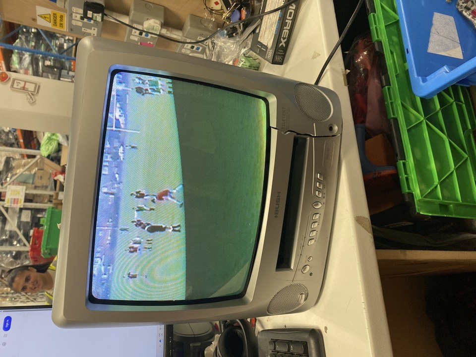 Vintage Bush CRT TV Gaming VHS Player, On Screen Programming Working ...